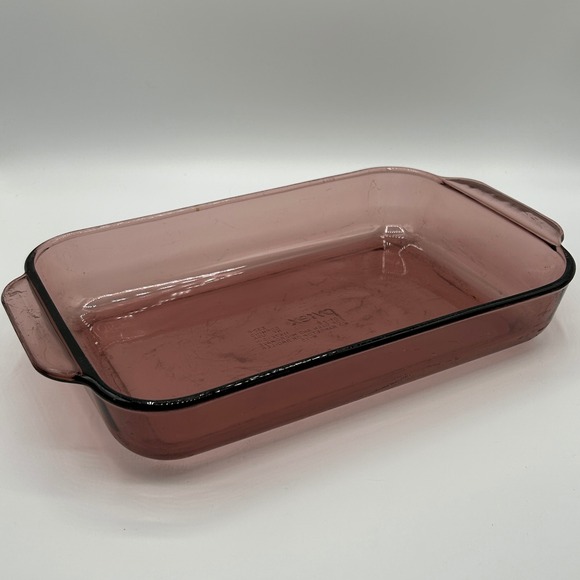 Pyrex | Kitchen | Vintage Pyrex 232r Cranberry Glass Casserole Baking ...